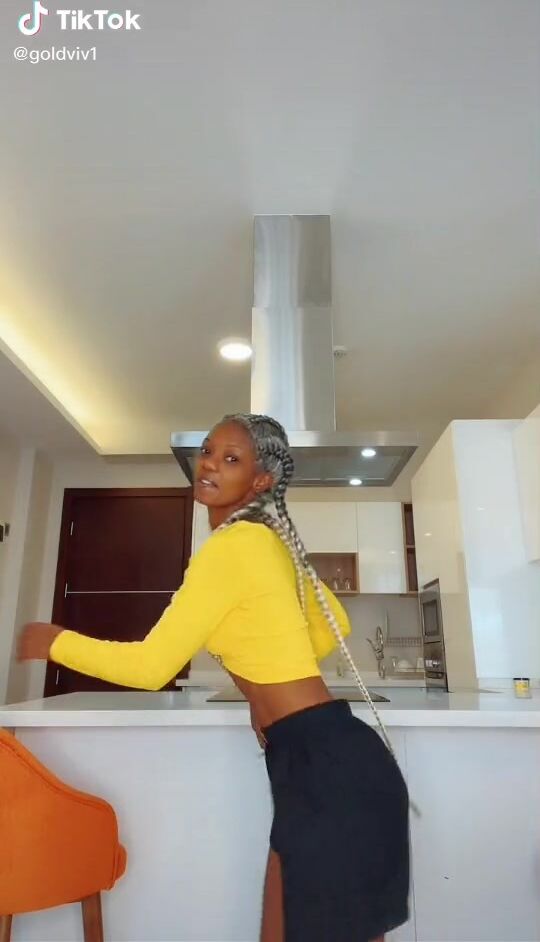 Hot Vivian Gold Kaitetsi in Yellow Crop Top | sexyfilter.com