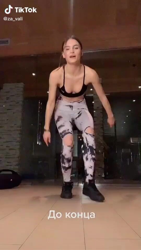 Amazing Zava_ly in Hot Black Sport Bra while doing Dance | sexyfilter.com