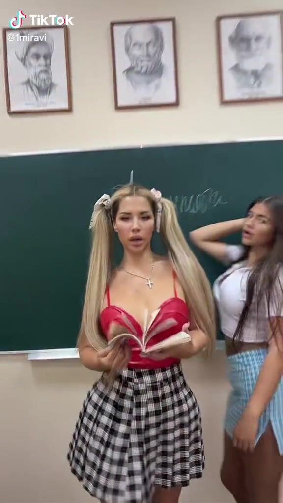 Beautiful MIRAVI Shows Cleavage in Sexy Red Top | sexyfilter.com