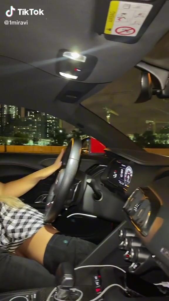 Sexy MIRAVI Shows Cleavage in Top in a Car | sexyfilter.com