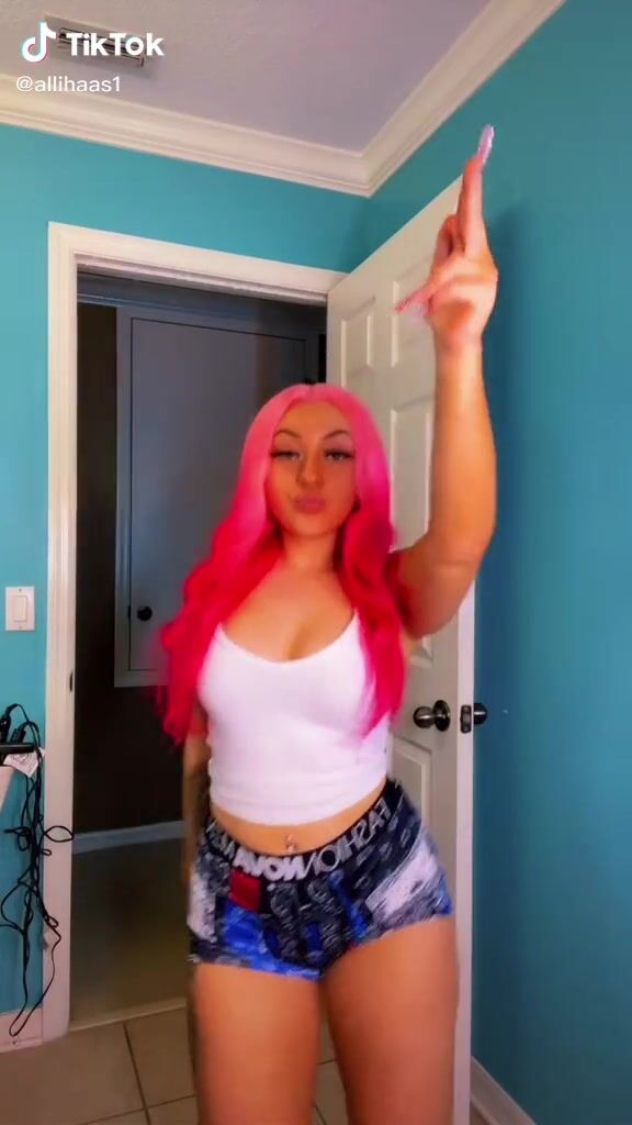 Sweetie Alli Haas Shows Cleavage In White Crop Top