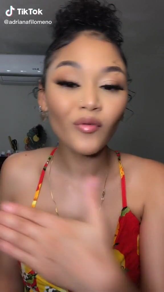 Sweetie Adriana Shows Cleavage In Crop Top