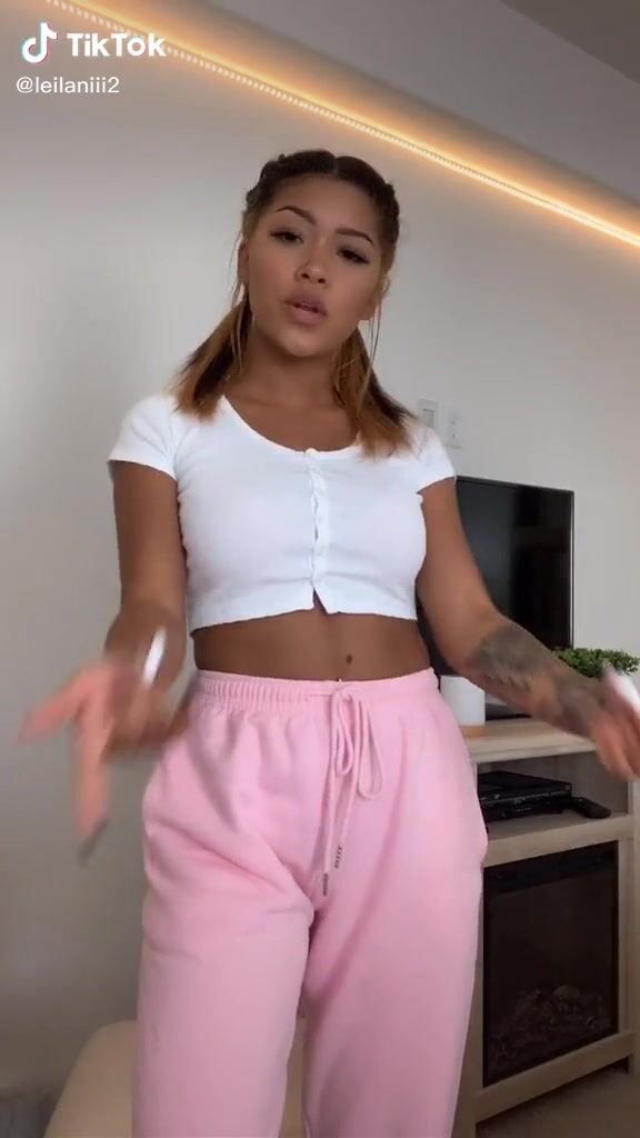 Beautiful Leilani Green In Sexy White Crop Top