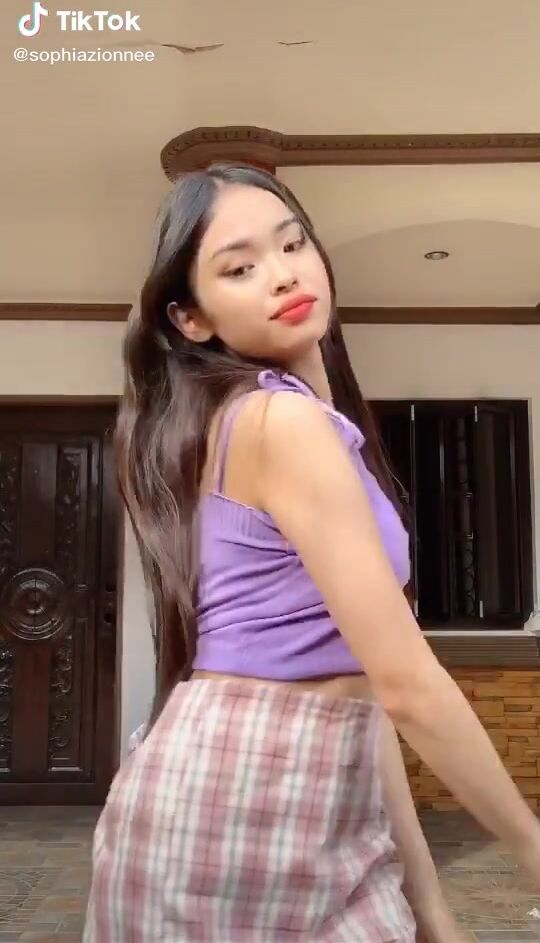 Sexy Sophia Zionne Ferrer in Violet Crop Top | sexyfilter.com