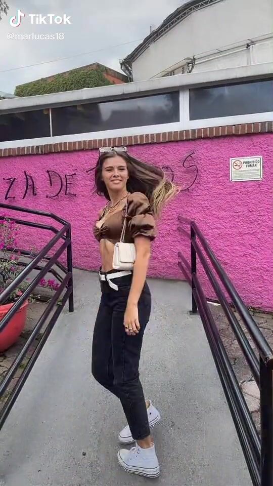 Cute Mar Lucas Vilar in Brown Crop Top | sexyfilter.com